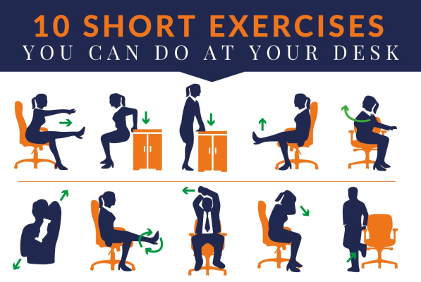 10 short exercises to do at your desk - regency